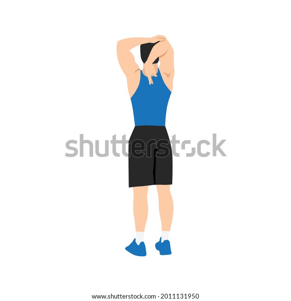 Man Doing Overhead Triceps Stretch Exercise Stock Vector (Royalty Free ... Man Doing Overhead Triceps Stretch Exercise Stock Vector (Royalty Free ...