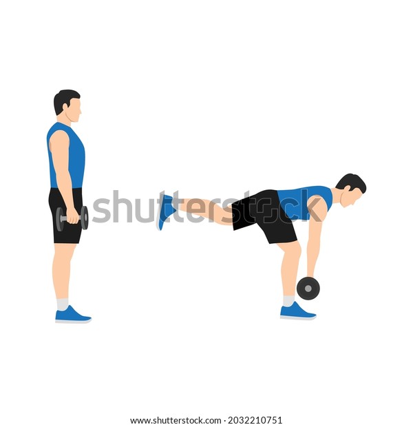 Man Doing Single Leg Db Deadlifts Stock Vector (Royalty Free) 2032210751 Man Doing Single Leg Db Deadlifts Stock Vector (Royalty Free) 2032210751
