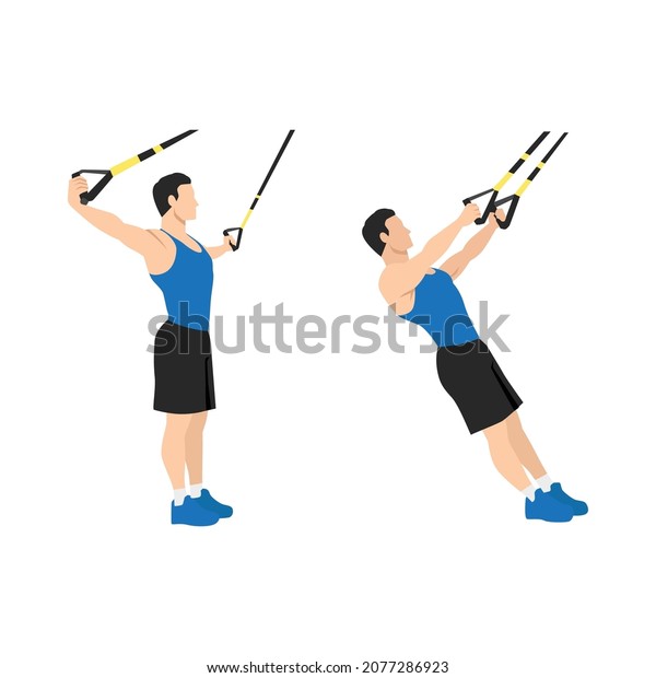 Man Doing Trx Suspension Strap T Stock Vector (Royalty Free) 2077286923 ...