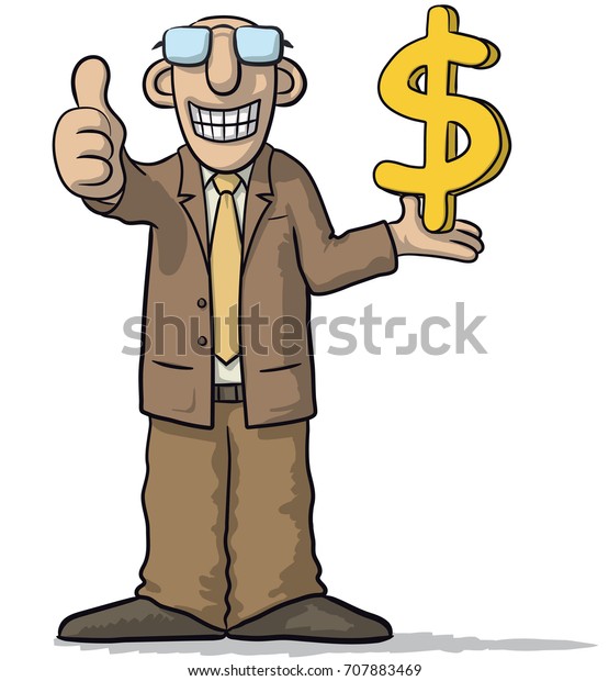 Man Dollar Sign Stock Vector (Royalty Free) 707883469 | Shutterstock