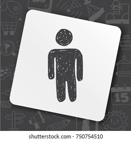 Man Doodle Stock Vector (Royalty Free) 750754510 | Shutterstock