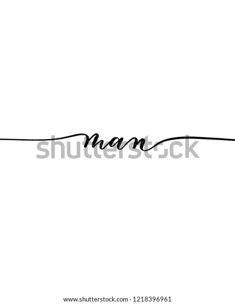 Man Elegant Calligraphic Vector Inscriptionunique Hand Stock Vector ...