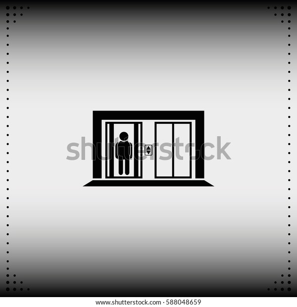 Man Elevator Icon Lift Illustration Stock Vector (Royalty Free ...