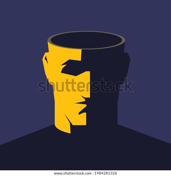 Man Empty Head Open Mind Concept Stock Vector (Royalty Free) 1984281326 ...