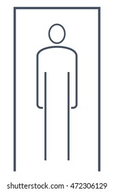 Man Entering Door Vector Icon Isolated Stock Vector (Royalty Free ...