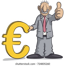Man Euro Sign Stock Vector (Royalty Free) 724835260 | Shutterstock