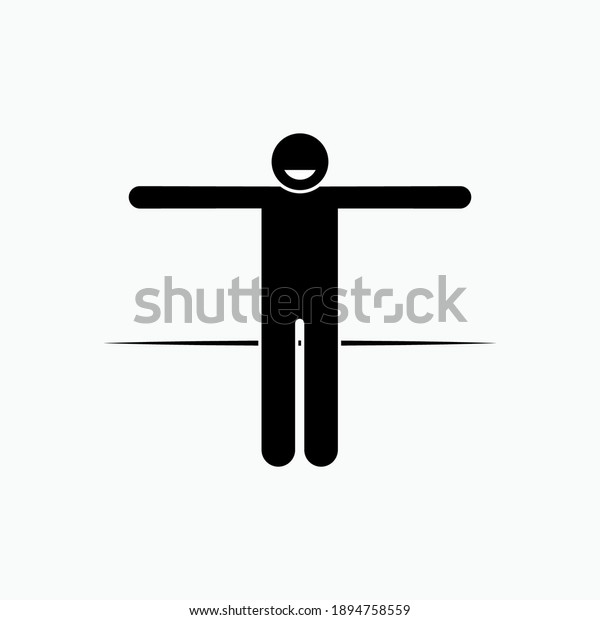 Man Extending Hands Feel Free Symbol Stock Vector (Royalty Free) 1894758559