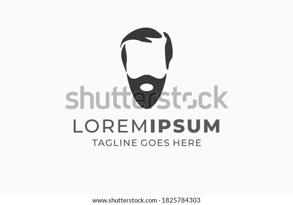 Man Face Barber Shop Logo Design Stock Vector (Royalty Free) 1825784303 ...