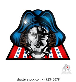 Man Face Blue Hat Logo Any Stock Vector (Royalty Free) 454990687