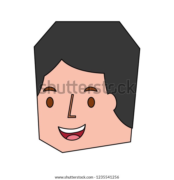 Man Face Cartoon Character Image Stock Vector (Royalty Free) 1235541256 ...