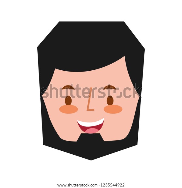 Man Face Cartoon Character Image Stock Vector (Royalty Free) 1235544922 ...