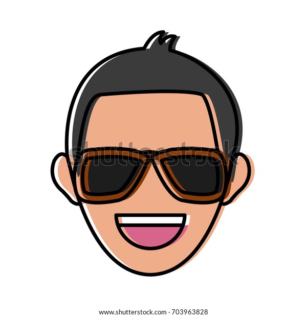 Man Face Character People Image Stock Vector (Royalty Free) 703963828