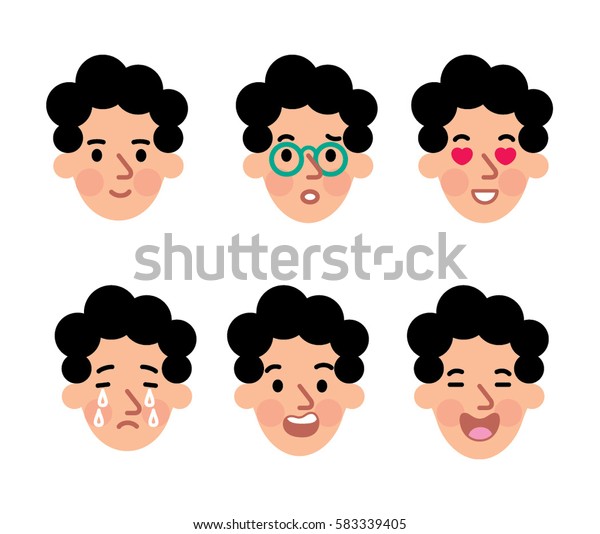 Man Face Emotions Human Portrait Vector Stock Vector (Royalty Free ...