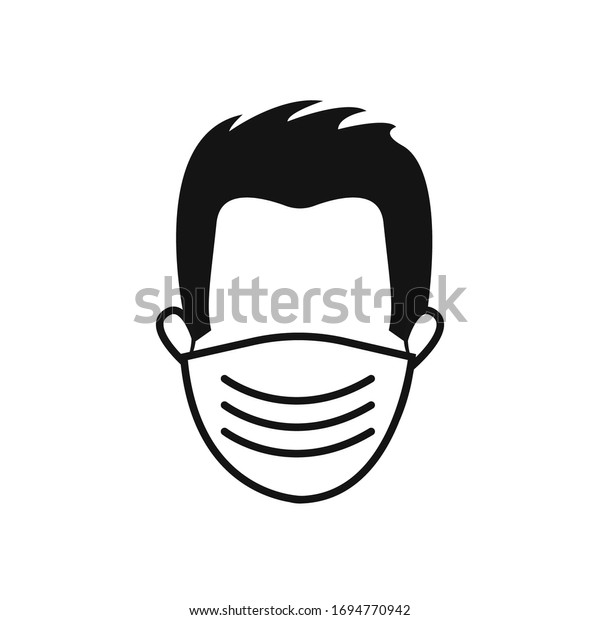 Man Face Mask Icon Vector Trendy Stock Vector (Royalty Free) 1694770942 ...