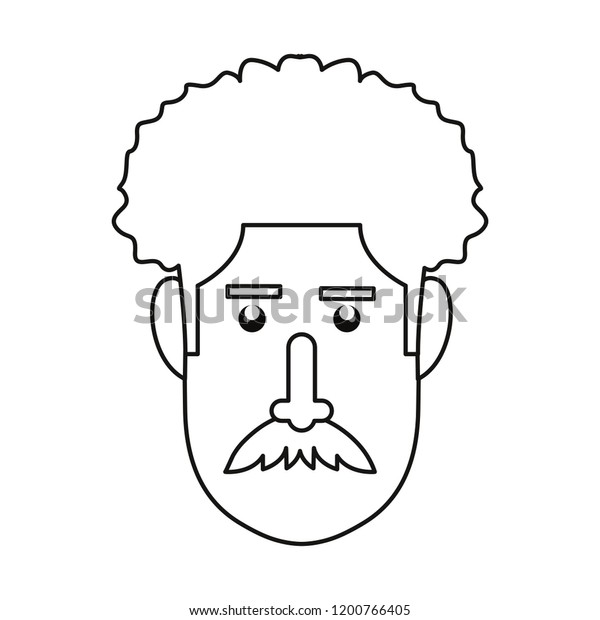 Man Face Outline On White Background Stock Vector (Royalty Free ...