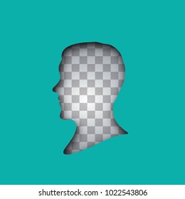 Man Face Profile Cut Out Paper Stock Vector (Royalty Free) 1022543806 ...