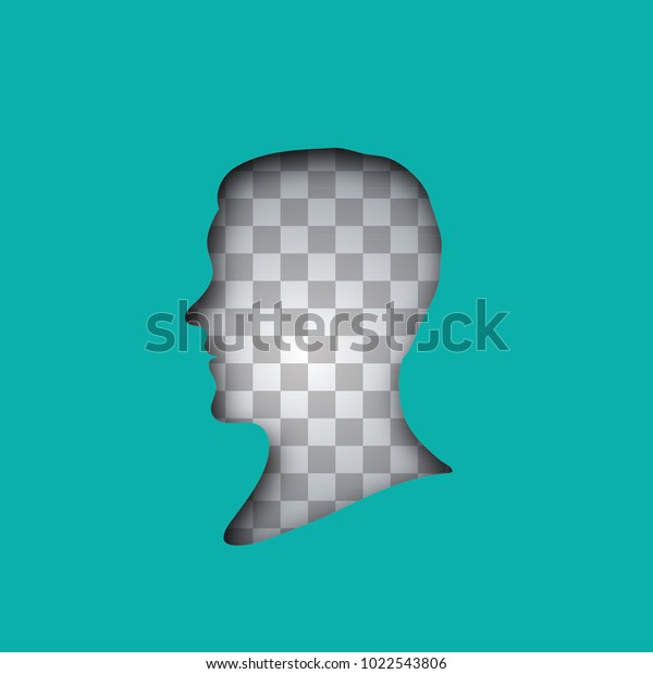 Man Face Profile Cut Out Paper Stock Vector (Royalty Free) 1022543806 ...