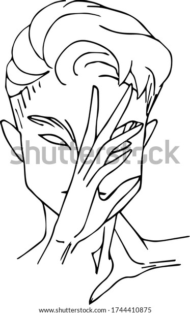 Man Face Vector Art Male Portrait Stock Vector (Royalty Free ...