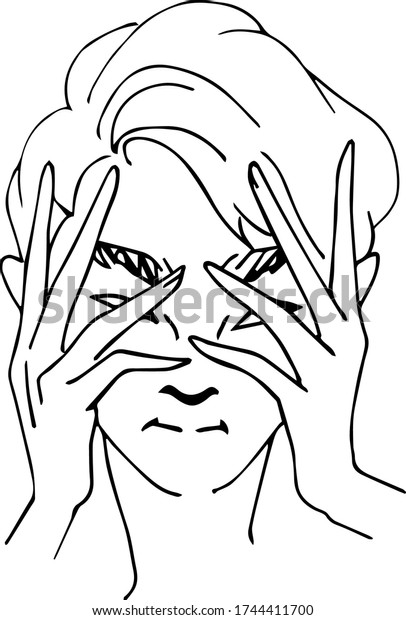 Man Face Vector Art Male Portrait Stock Vector (Royalty Free ...