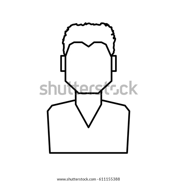 Man Faceless Profile Vector Illustration Graphic Stock Vector (Royalty ...