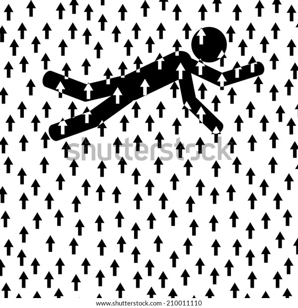 Man Falling Arrows Near Him Stick Stock Vector (Royalty Free) 210011110 ...