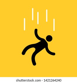 Man Falls Height Vector Pictogram 库存矢量图（免版税）1421264240 | Shutterstock