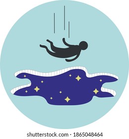 Man Falls Into Abyss Stock Vector (Royalty Free) 1865048464 | Shutterstock