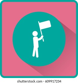 Man Flag Icon Stock Vector (Royalty Free) 722837488 | Shutterstock