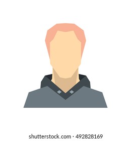 Man Flat Avatar On White Background Stock Vector (Royalty Free ...