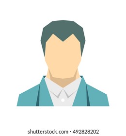Man Flat Avatar On White Background Stock Vector (Royalty Free ...