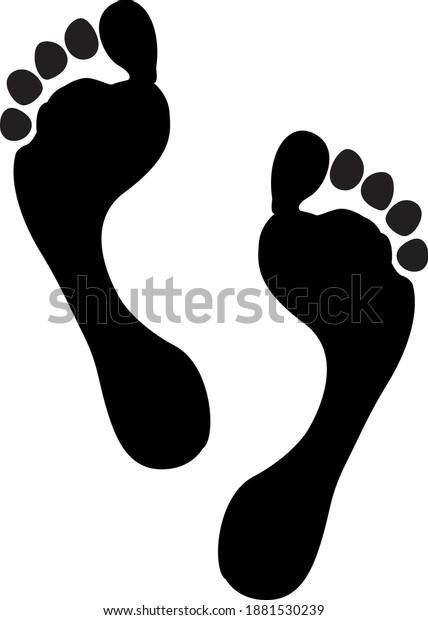 Man Footprints Vector Clip Art Stock Vector (Royalty Free) 1881530239 ...