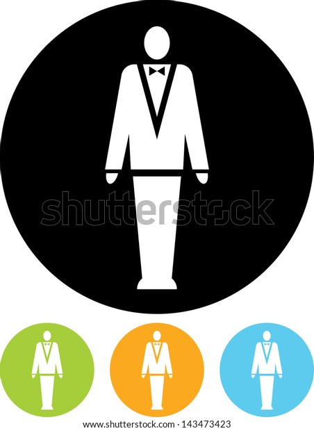 Man Formal Suit Icon Stock Vector (Royalty Free) 143473423 | Shutterstock