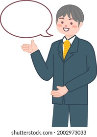 Man Giving Explanation Stock Vector (Royalty Free) 2002973033 ...