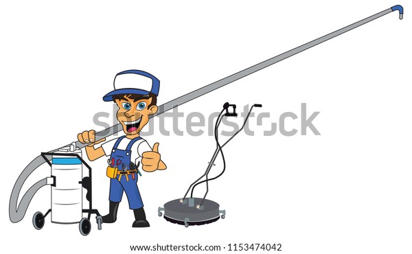 Man Giving Thumbs Standing Gutter Cleaning Stock Vector (Royalty Free ...