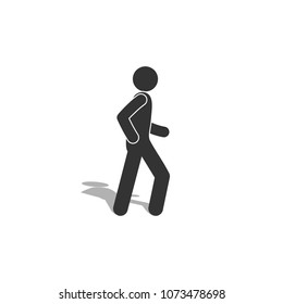 Man Goes Icon Stock Vector (Royalty Free) 1073478698 | Shutterstock