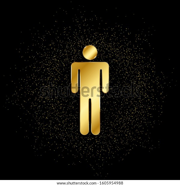 Man Gold Icon Vector Illustration Golden Stock Vector (Royalty Free ...