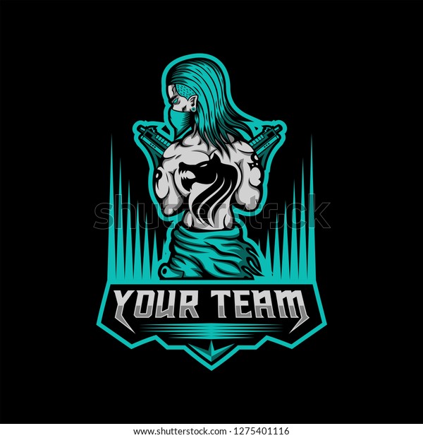 Man Gun Gaming Logo Vector Illustration Stock Vector (Royalty Free ...