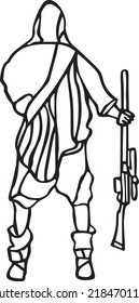 Man Gun Vector Clip Art Black Stock Vector (Royalty Free) 2184701133 ...