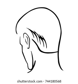 Man Hairstyle Head Set Back View Stock Vector (Royalty Free) 744180568 ...