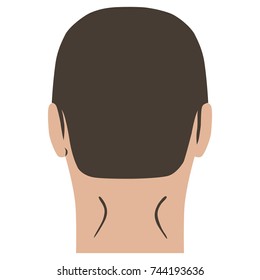 Man Hairstyle Head Set Back View Stock Vector (Royalty Free) 744193636