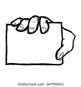 Man Hand Gesture Showing Paper Stock Vector (Royalty Free) 647950411 ...