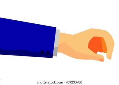 Man Hand Holding Take Receive Something Stock Vector (Royalty Free ...