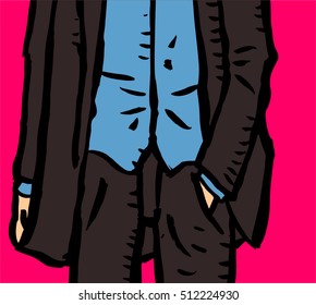 Man Hand Pocket Comic Vector Illustration Stock Vector (Royalty Free ...