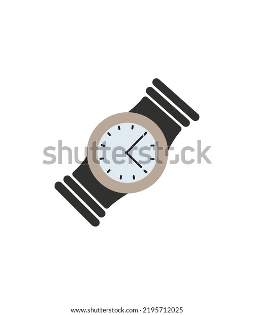 Man Hand Watch Isolated On White Stock Vector (Royalty Free) 2195712025 ...
