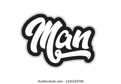 Man Hand Written Word Text Typography Stock Vector (Royalty Free ...