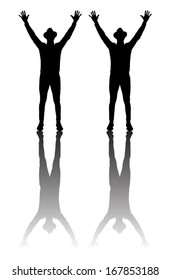 Man Hands Silhouette Vector Illustration Stock Vector (Royalty Free ...