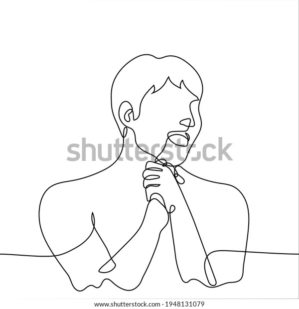 Man Happy One Line Drawing Man Stock Vector (Royalty Free) 1948131079 ...