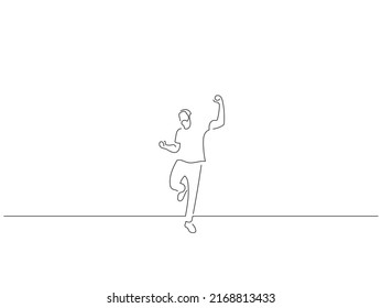 Man Having Fun Line Art Drawing Stock Vector (Royalty Free) 2168813433 ...