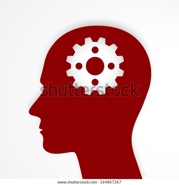 Man Head Gears Human Head Thinking Stock Vector (Royalty Free) 164867267