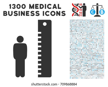 Man Height Grey Vector Icon 1300 Stock Vector (Royalty Free) 709868884 ...